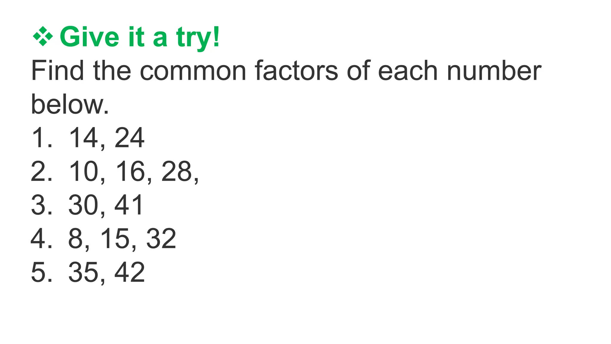 Factors and Multiples P6.pptx Discussion, steps and short exercises | PPTX