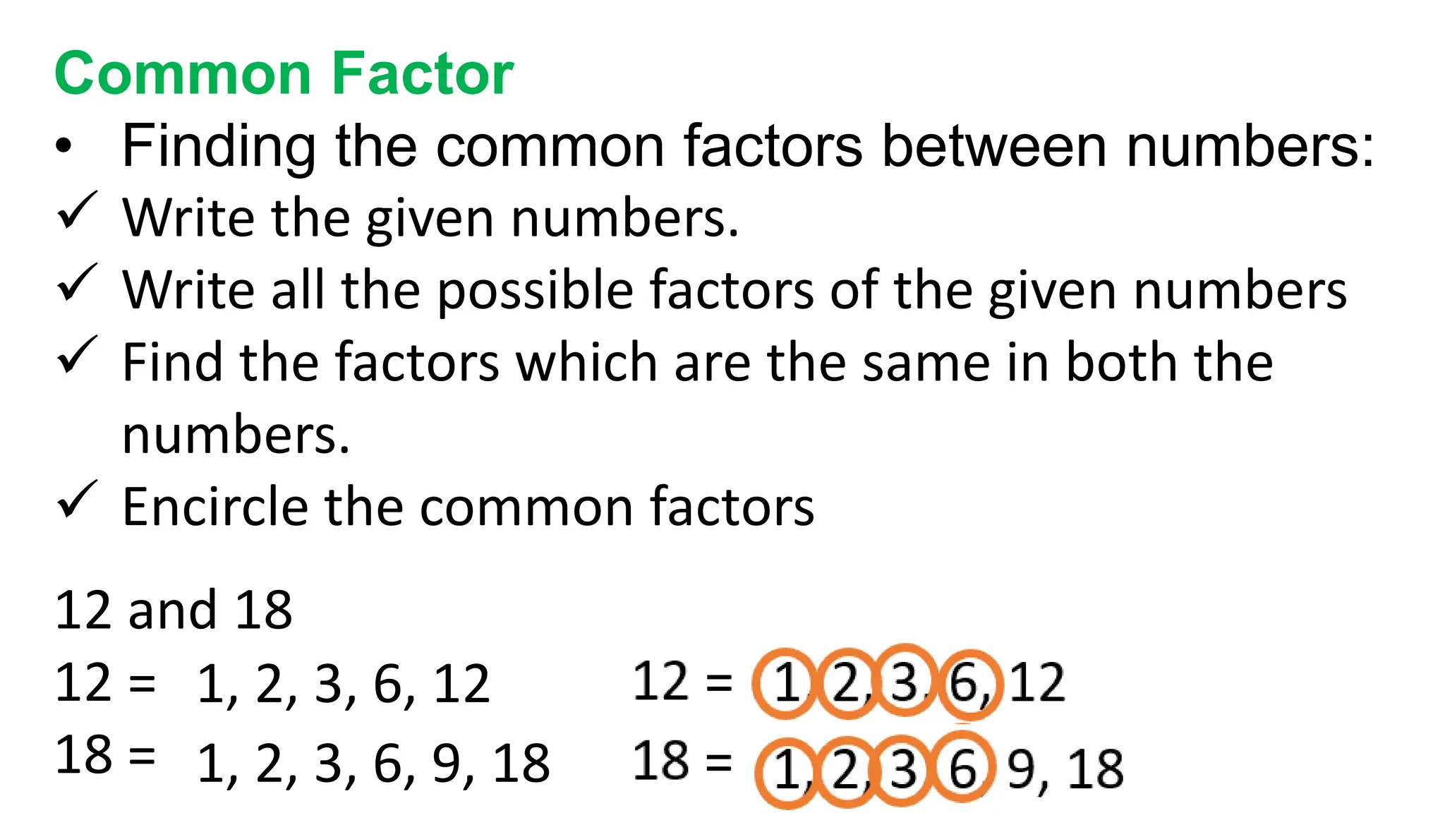 Factors and Multiples P6.pptx Discussion, steps and short exercises | PPTX