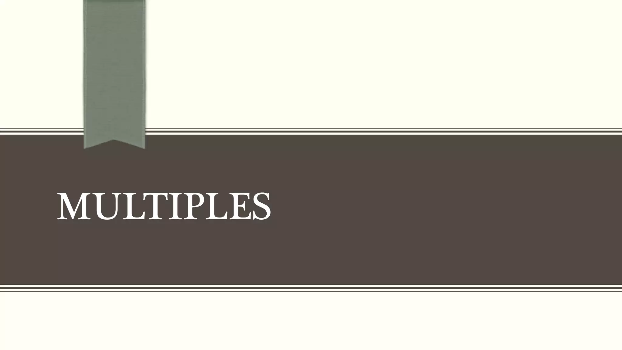 Factors and multiples ppt Class 3 | PPTX