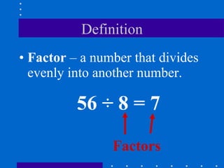 Factors and prime and composite numbers | PPT