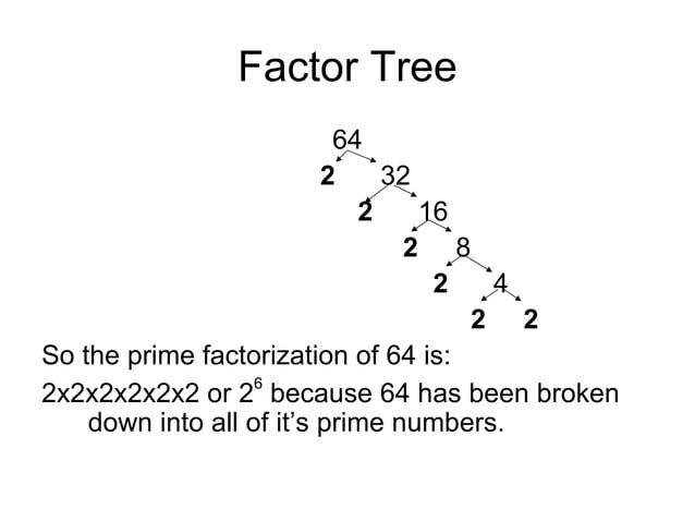Factors And Prime Factorization Ppt