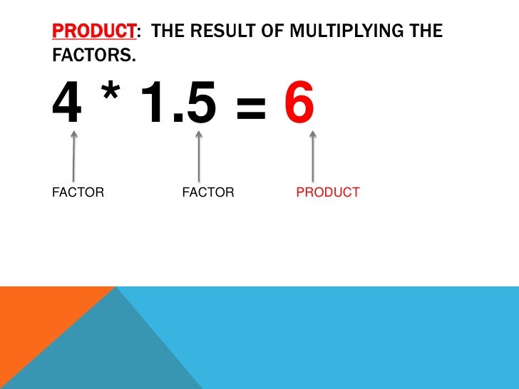 Factors and products
