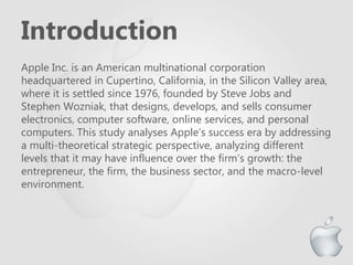 Factors contributing success of apple inc | PPTX