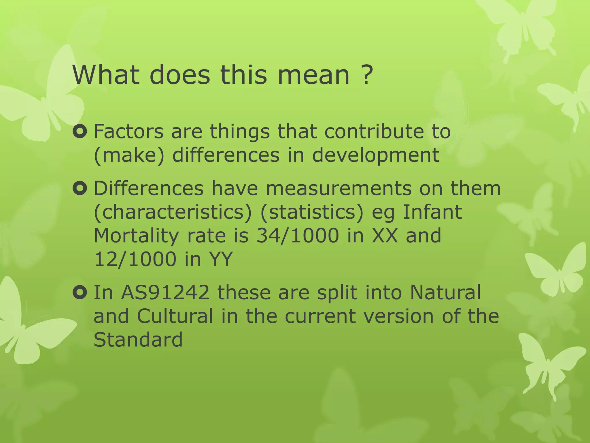 Factors contributing to differences in development | PPT