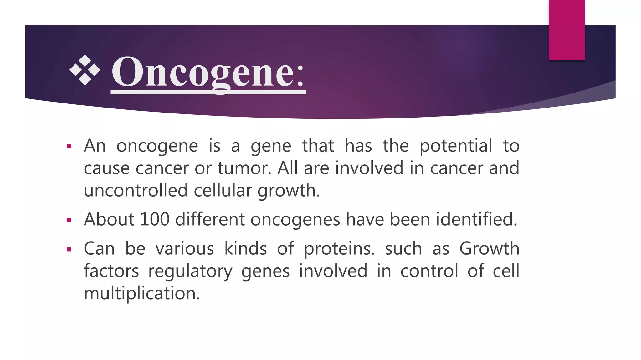 Factors controlling growth, Oncogenesis | PPTX