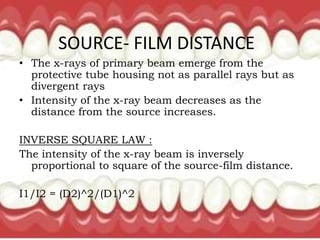 Factors controlling the beam of x-ray | PPTX