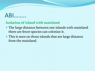 Factors determine number of species on island | PPT