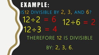 Factors & divisibility | PPTX