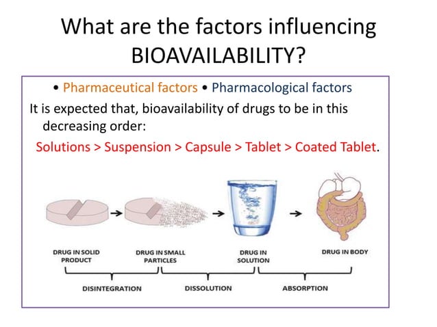 Factors effecting bioavailability of drug | PPT