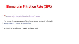 EVENTS OF URINE FORMATION (The Guyton and Hall physiology) | PPTX