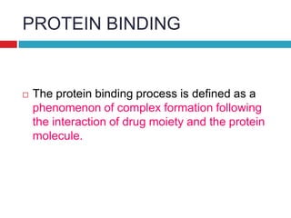 Factors effecting on protein binding | PPTX