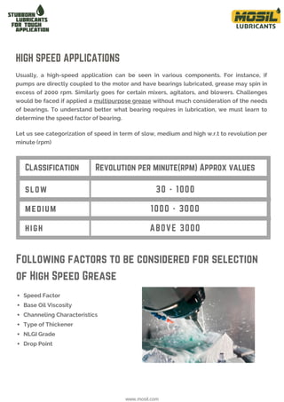 Factors for selection of high speed grease | PDF