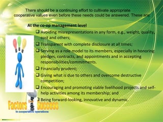 Factors for Success in Cooperative Operations | PPT