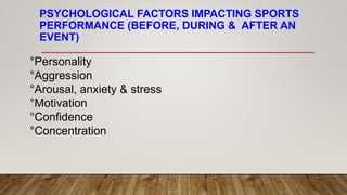 FACTOR IMPACTING SPORT PERFORMANCE | PPTX