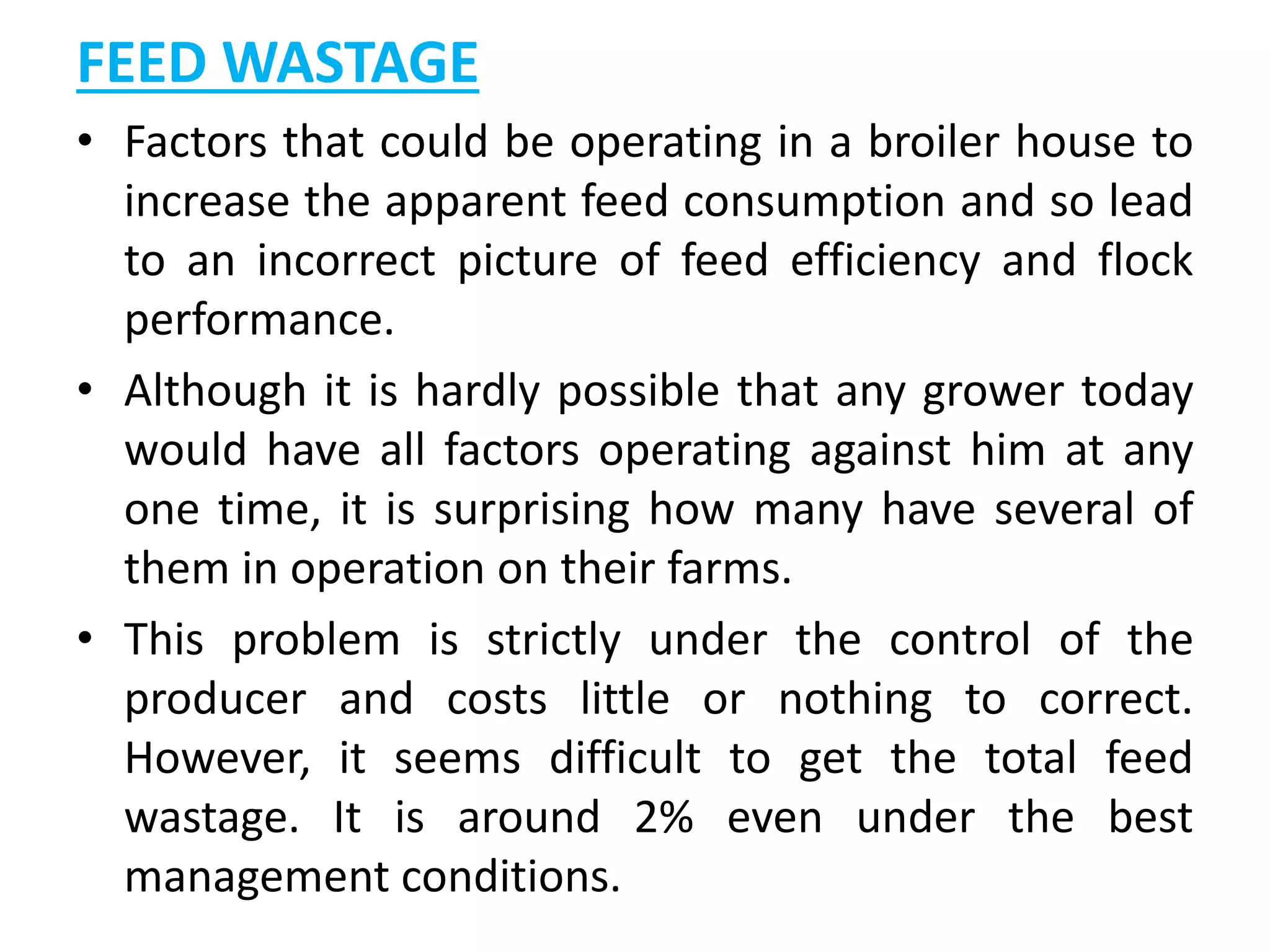 Factors influence feed intake in poultry | PPTX