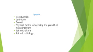 factors influencing the soil microflora in microbiology | PDF