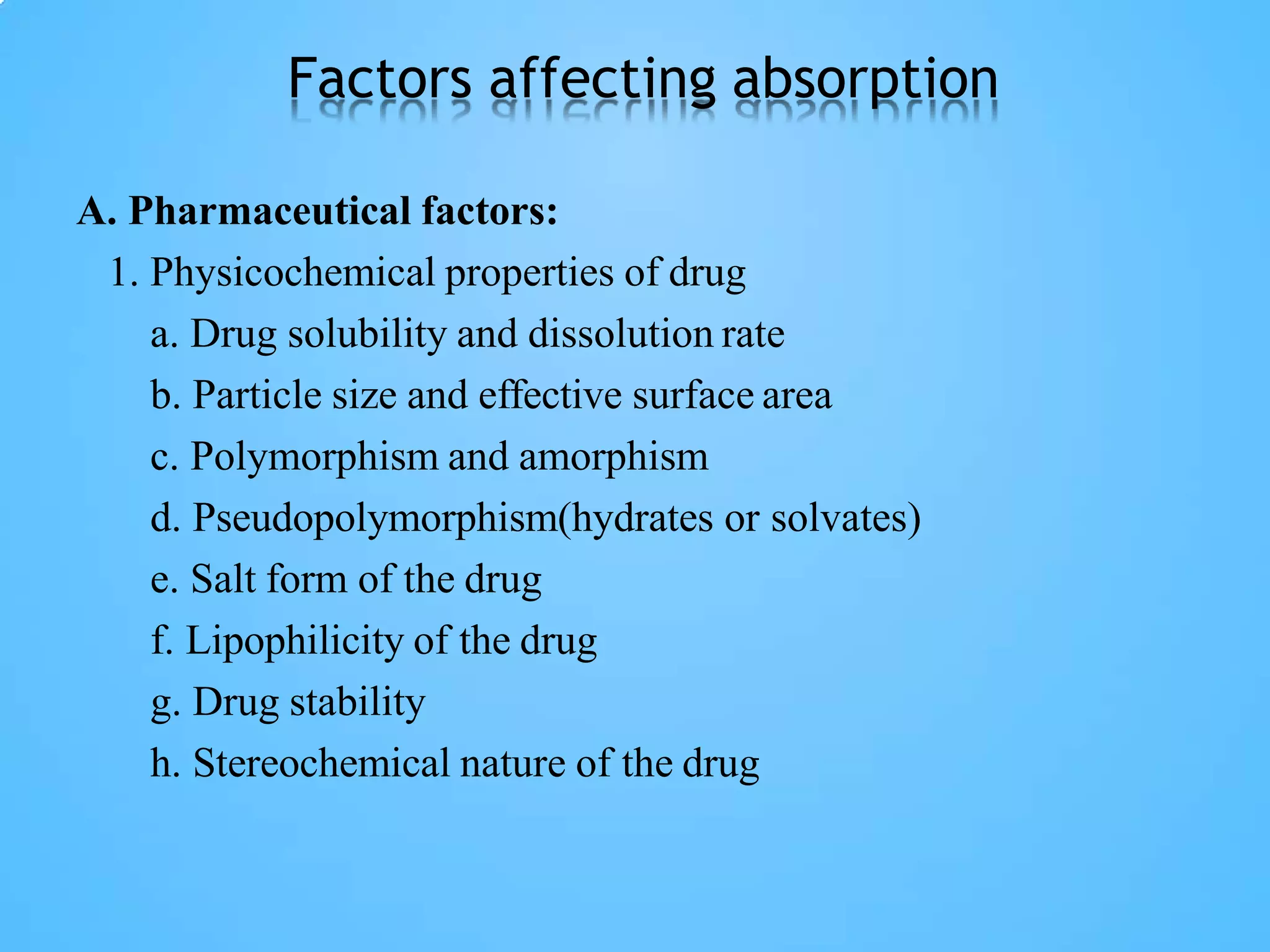 FACTORS INFLUENCING DRUG ABSORPTION THOUGH GIT (1).pptx