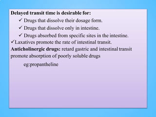 FACTORS INFLUENCING DRUG ABSORPTION THOUGH GIT (1).pptx