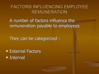 Factors Influencing Employee Remuneration | PPT