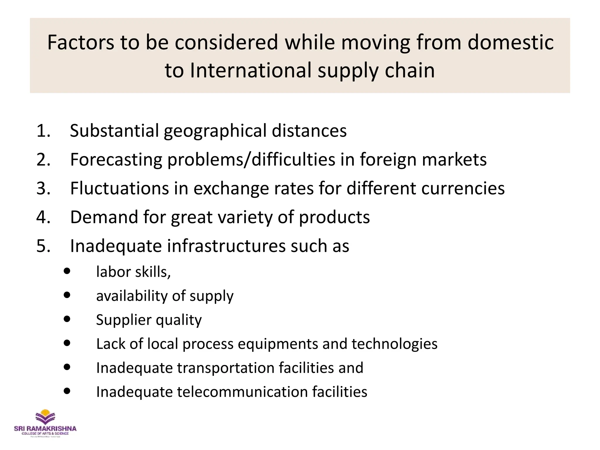 Factors influencing Global Supply chain.pptx