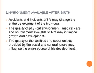 Factors influencing growth & development | PPTX