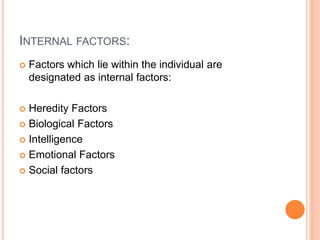 Factors influencing growth & development | PPTX