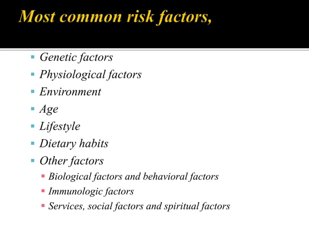 Factors influencing health | PPTX | Diseases and Conditions | Medical ...