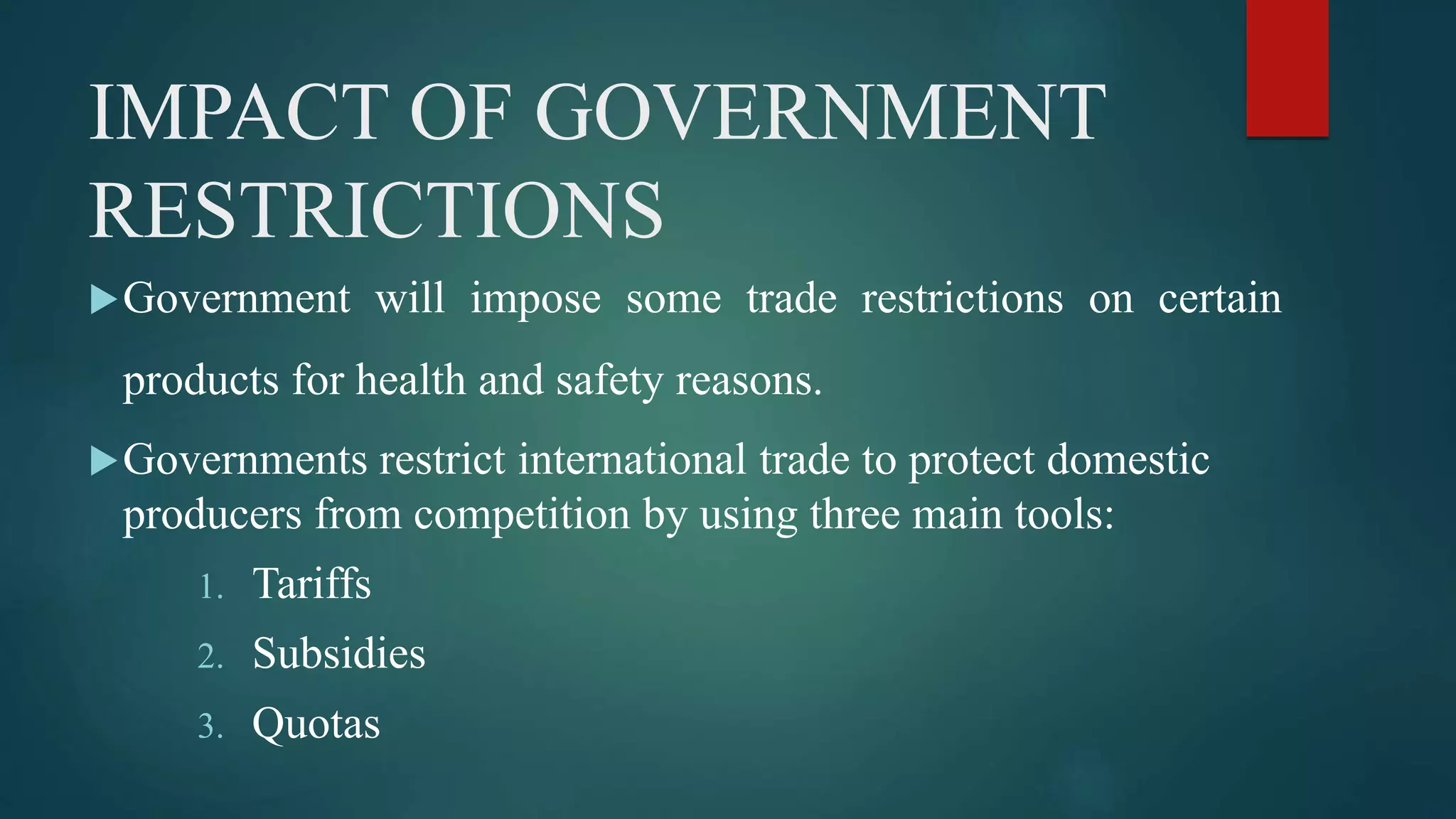 Factors Influencing International Trade | PPTX