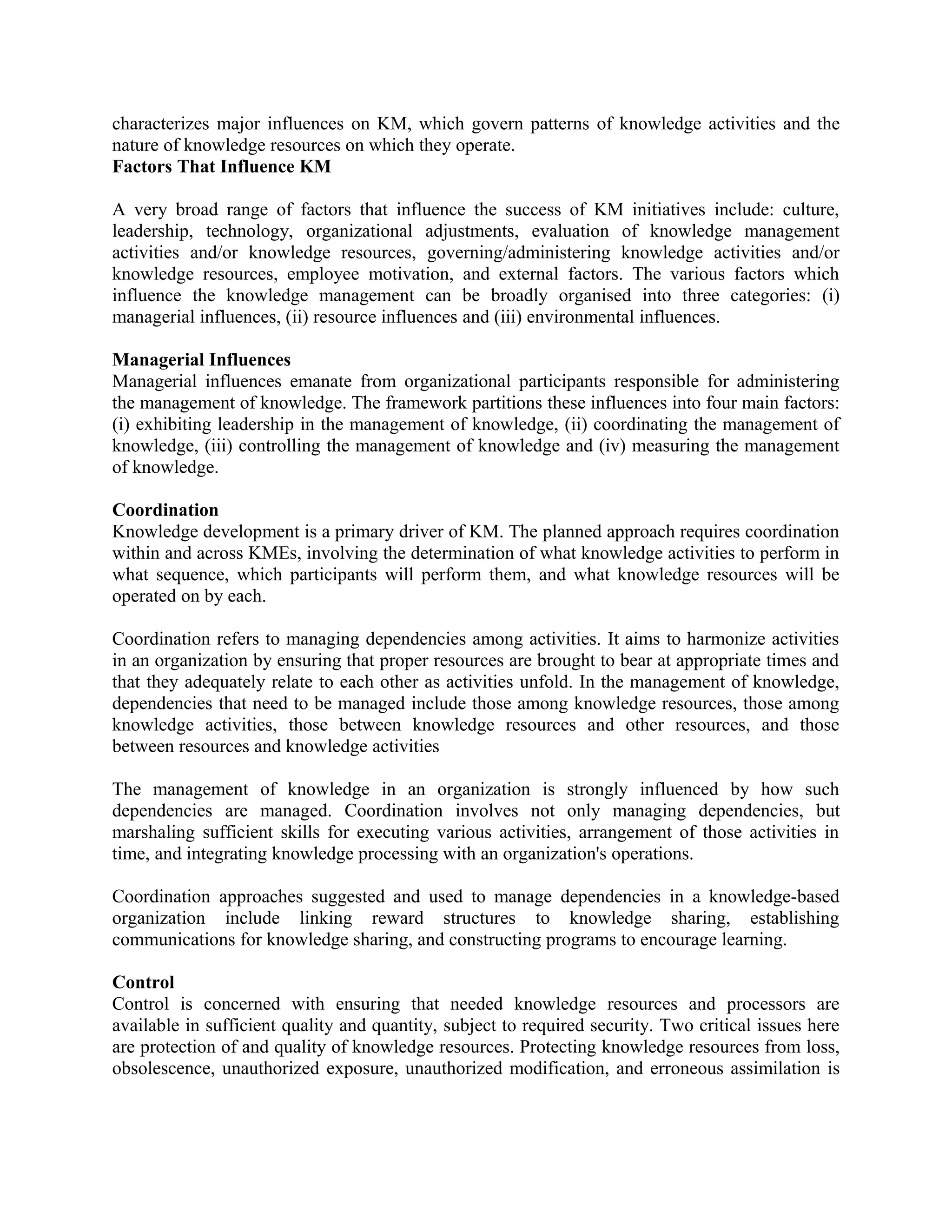 Factors Influencing Knowledge Management | DOC