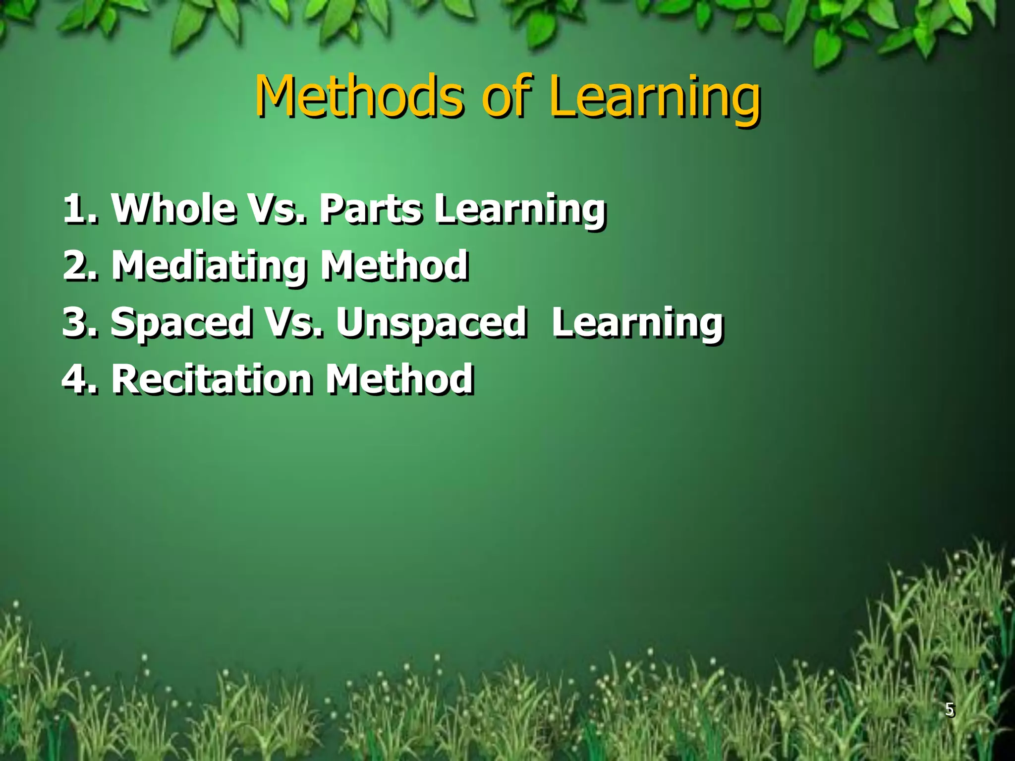 Factors influencing learning | PDF