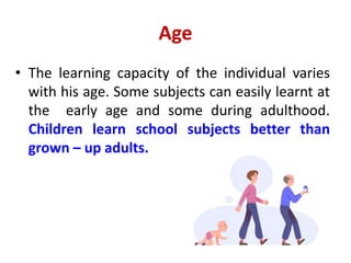 Factors influencing learning | PPTX
