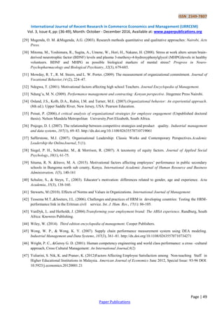 Factors Influencing Non-Teaching Employees’ Performance in Kenya: A ...