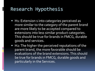 Factors influencing successful brand extensions | PPTX