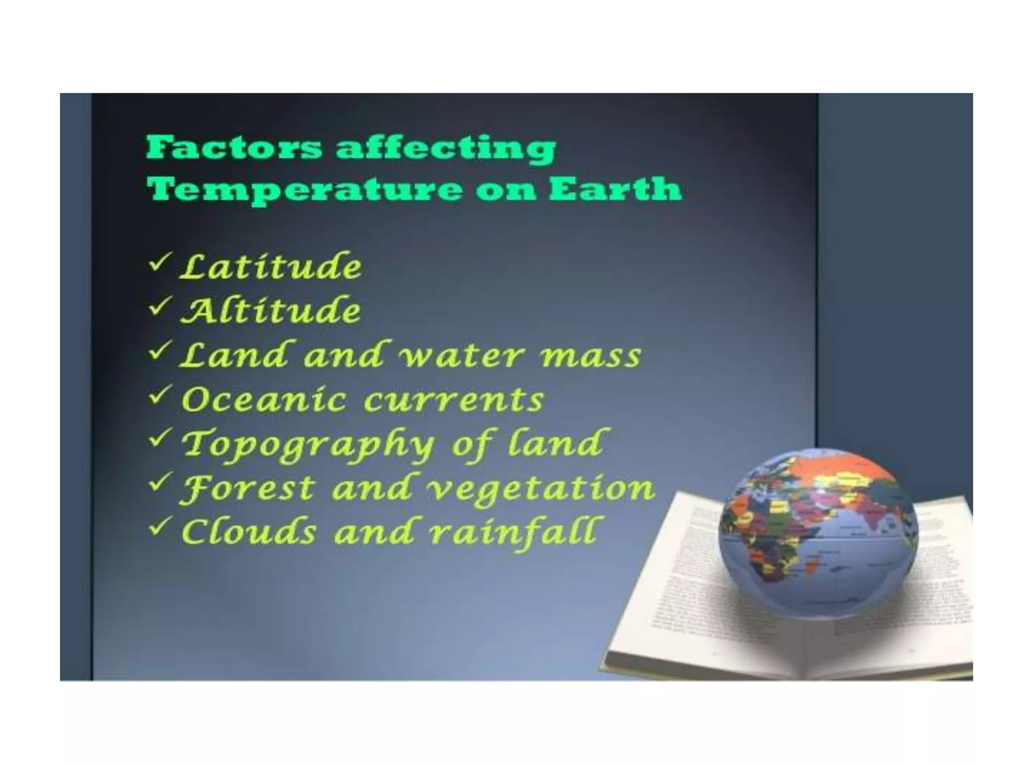 Factors influencing temperature | PPTX