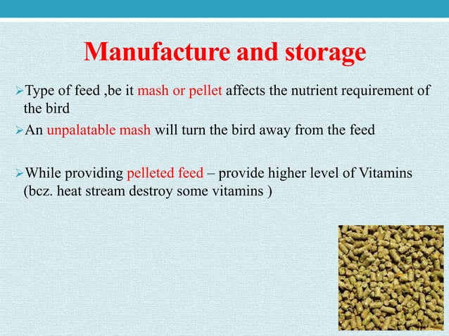 Factors influencing the nutrient requirements in poultry | PPTX ...