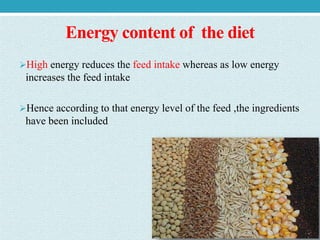 Factors influencing the nutrient requirements in poultry | PPTX