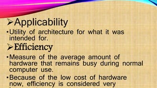Factors influencing the success of computer architecture | PPTX