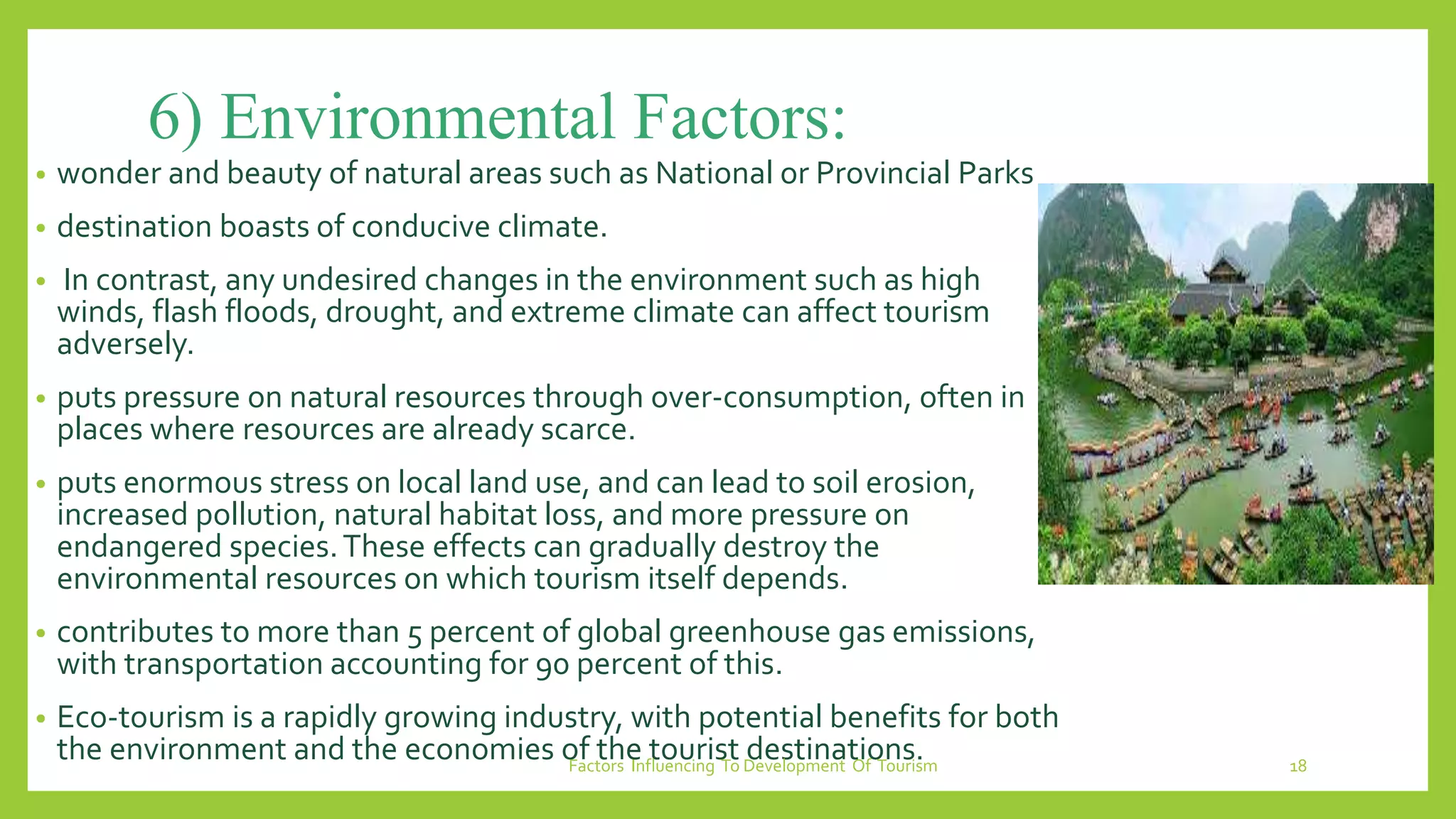 Factors influencing to development of tourism | PPTX