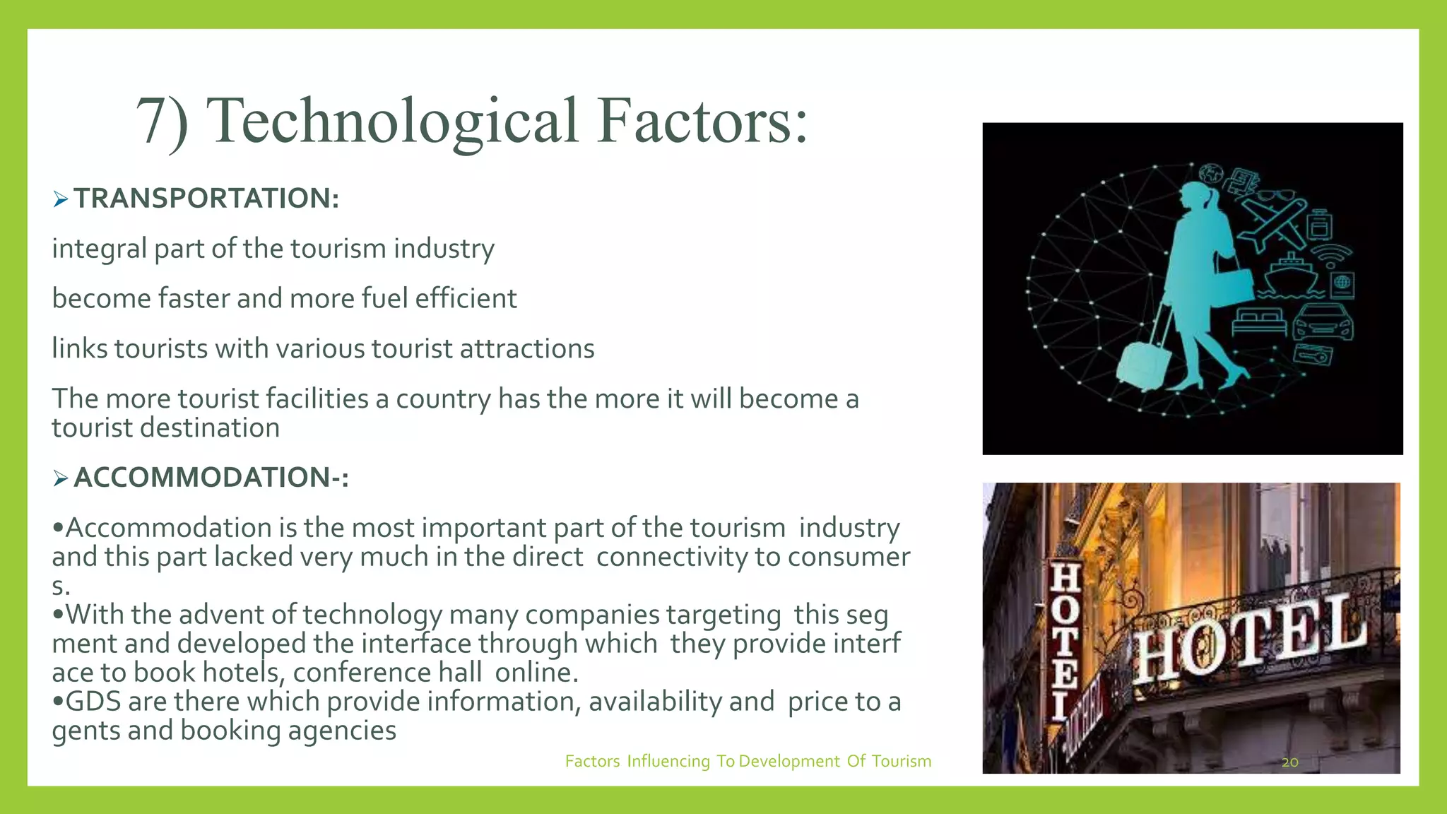 Factors influencing to development of tourism | PPTX