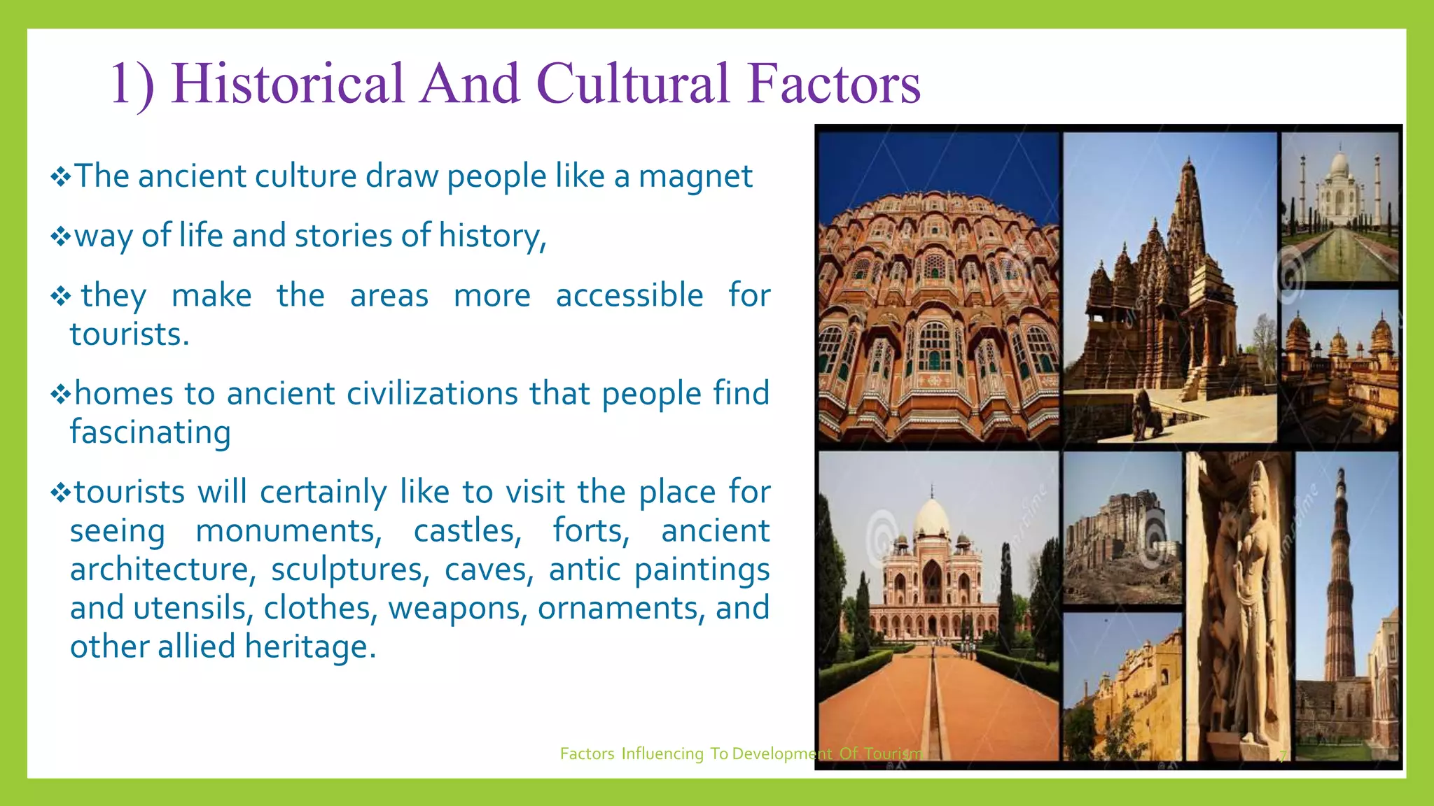Factors influencing to development of tourism | PPTX