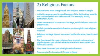 Factors influencing to development of tourism | PPTX