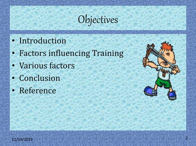 Factors influencing training | PPT