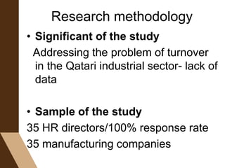 Factors influencin qatari labor turnover | PPT