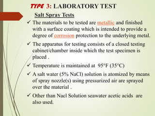 Factors influnecing corrosion & testing of corrosion | PDF