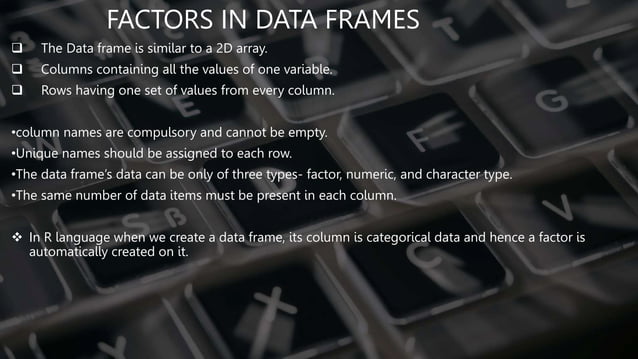 Factors in R (1).pptx | Programming Languages | Computing