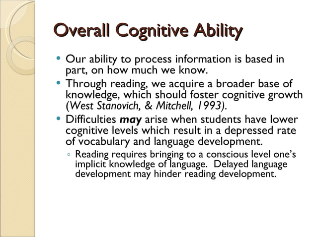Factors Involved in Reading and Writing Difficulties Ch. 2 | PPT