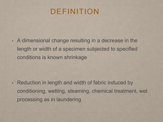 Factors knitting shrinkage | PPTX