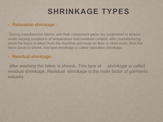 Factors knitting shrinkage | PPTX