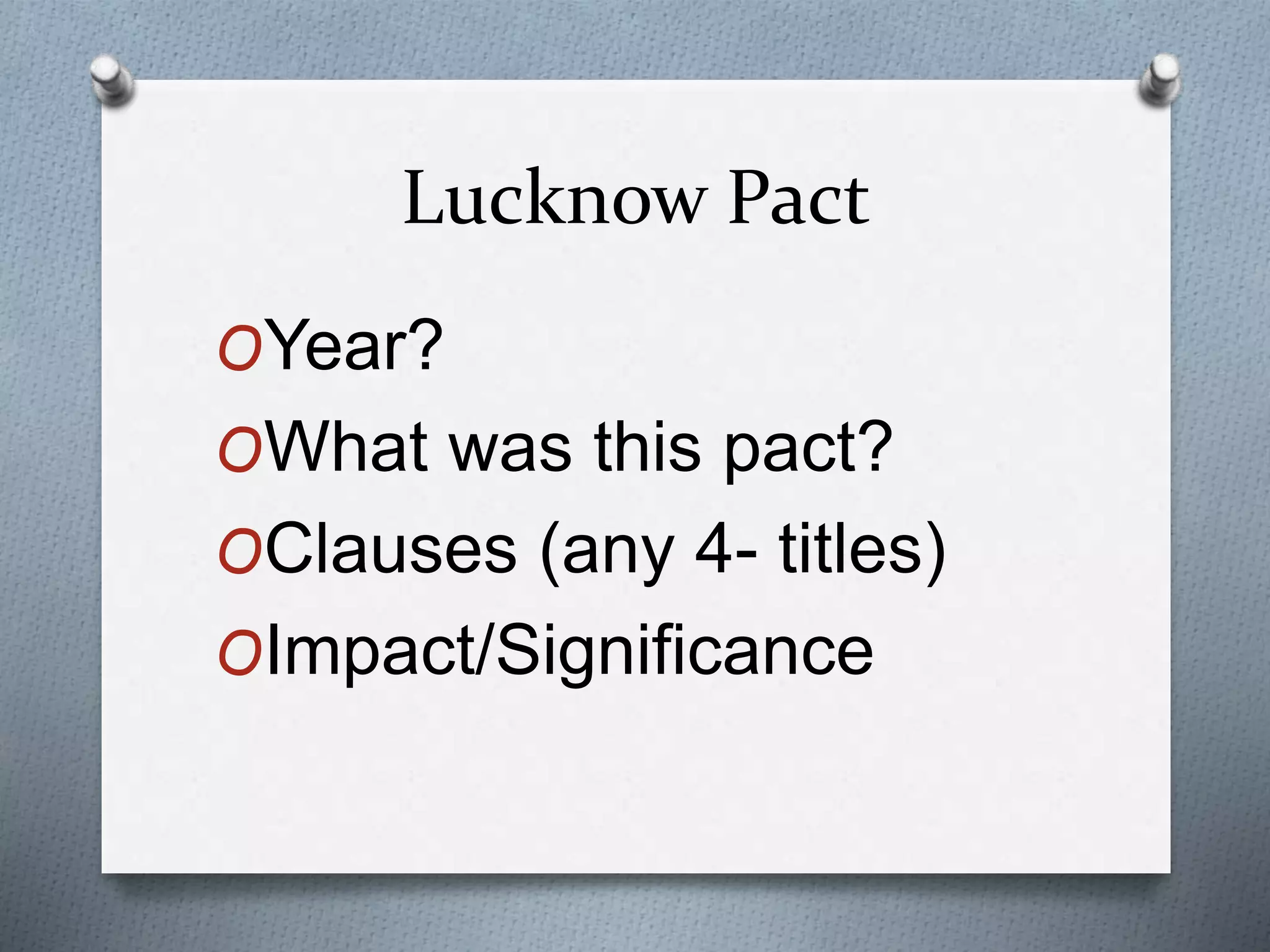 Muslim League & Lucknow Pact | PPTX