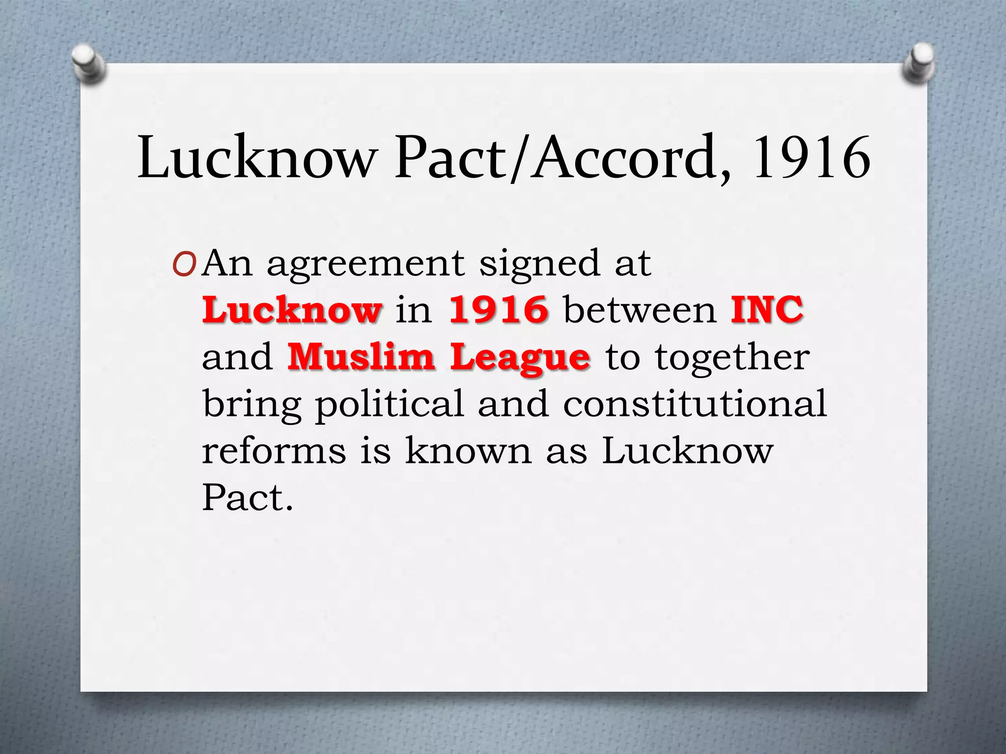 Muslim League & Lucknow Pact | PPTX